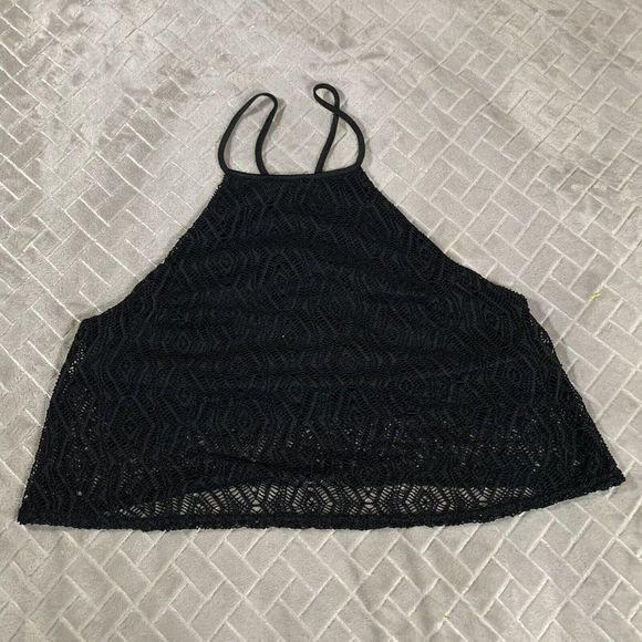 Hurley | Tops | Womenssmallhurley Cropped Tank Top Racer Back Black ...